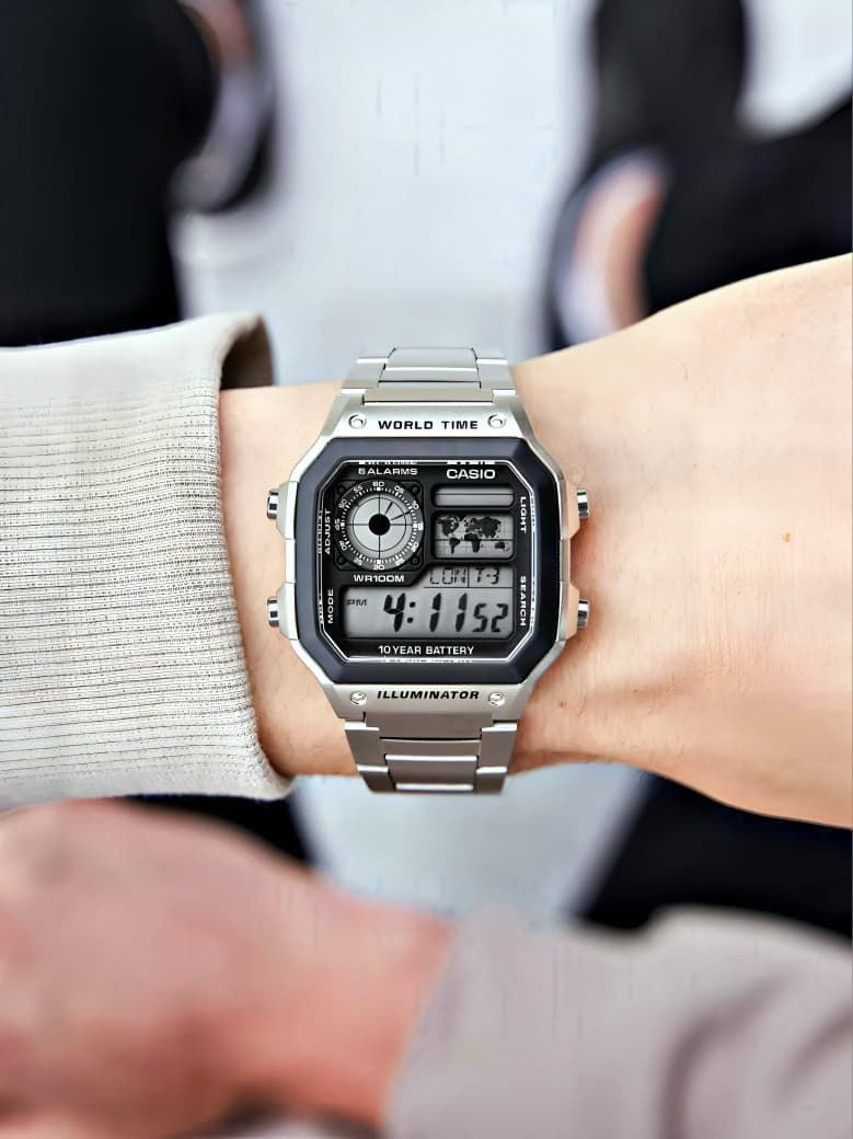 SB PREMIUM ILUMINATOR SILVER REGULAR DIGITAL CHAIN WATCH – SB WATCHES